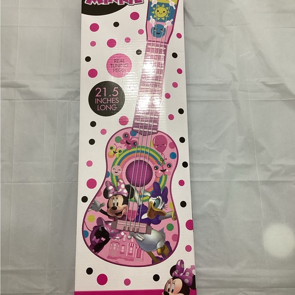 Disney | Toys | Disney Minnie Mouse Guitar With Real Tuning Pegs 25 ...
